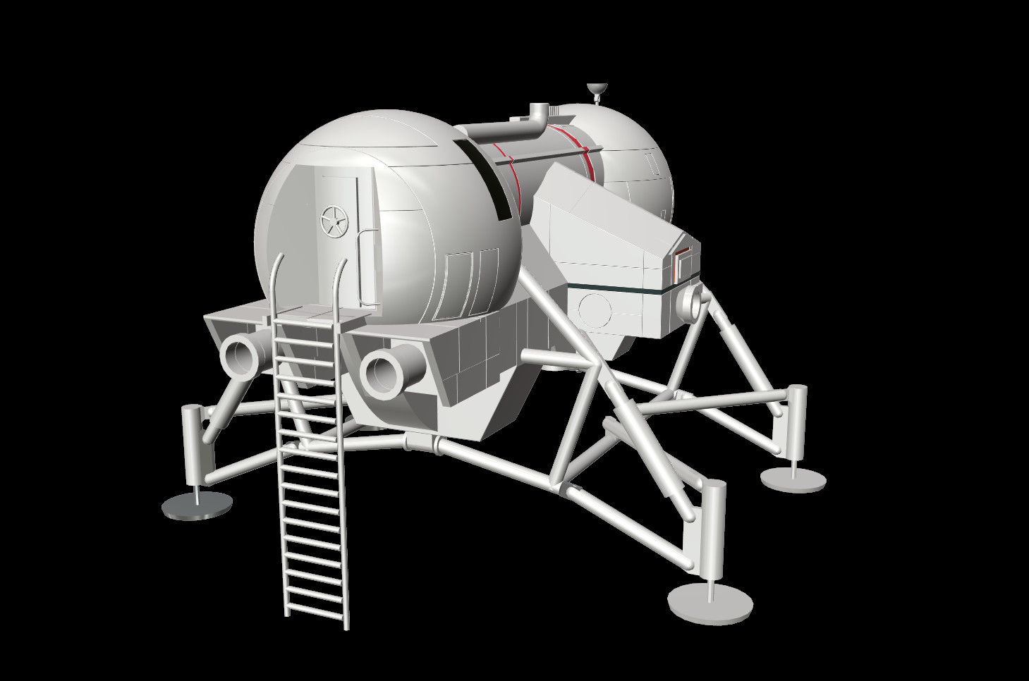 3D MODEL DESIGN : Moon Hopper From Invasion :UFO - MV ENTERPRISE