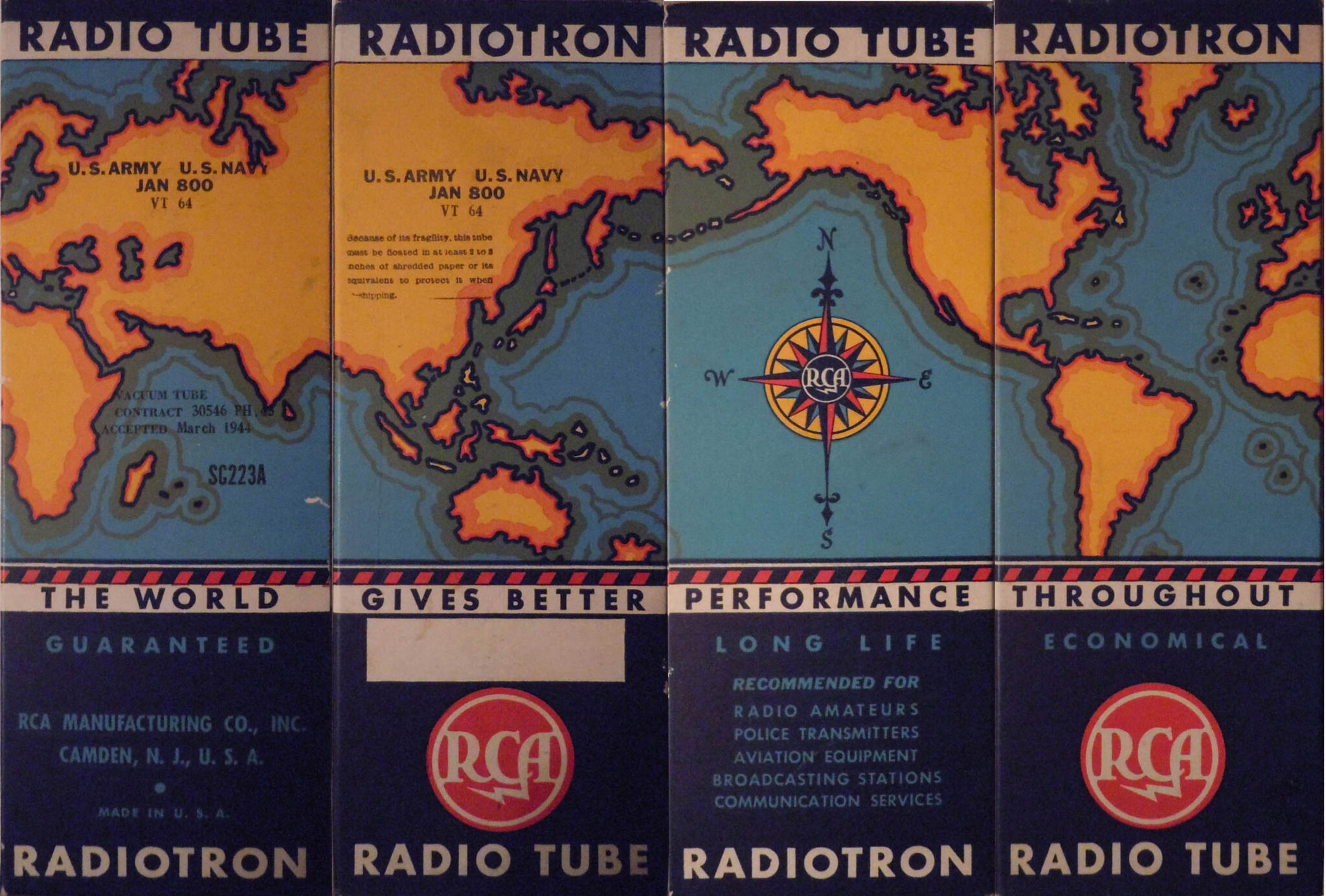 RCA RADIOTRON 箱 （世界地図） - MV ENTERPRISE